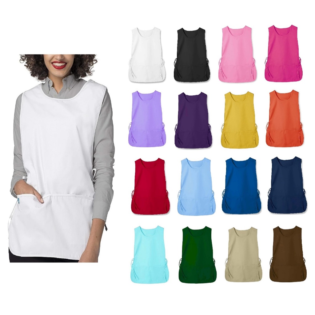 10 Avental Bata Jaleco Uniforme Feminino frente e costas com dois ...