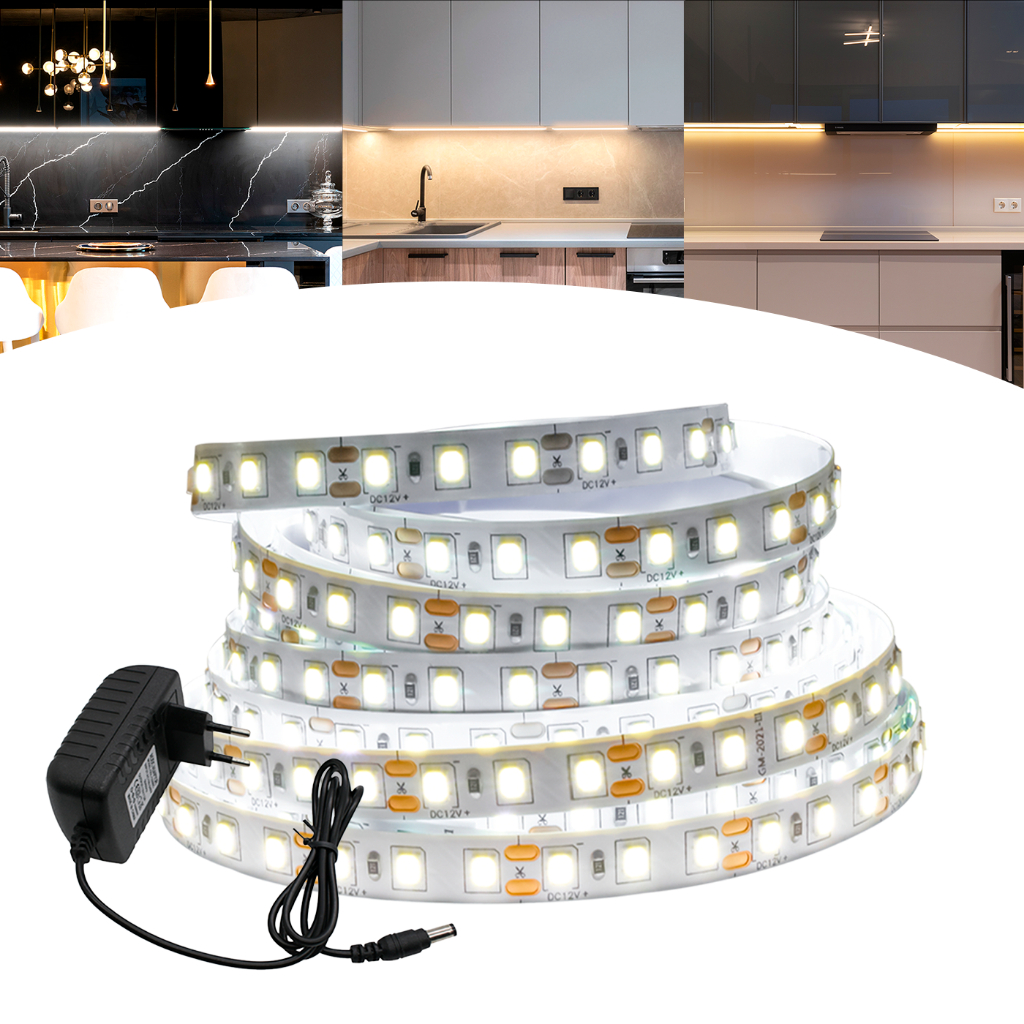 Fita Led 120led/m Ip20 12v 3528 Para Perfil 5 Metros Forte Luz Dupla ...