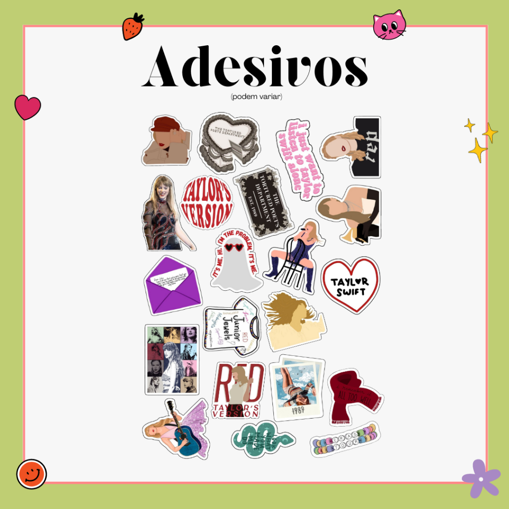 TAYLOR SWFIT | Adesivos/Sticker pack 20 unidades (Folha ou Recortado ...