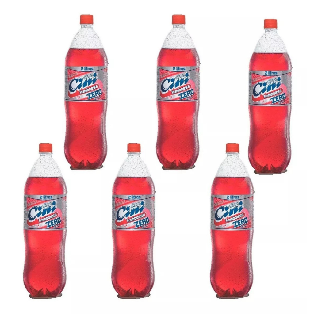Refrigerante Cini Framboesa Zero Açucar 6 Unidades Gasosa 2 Litros ...