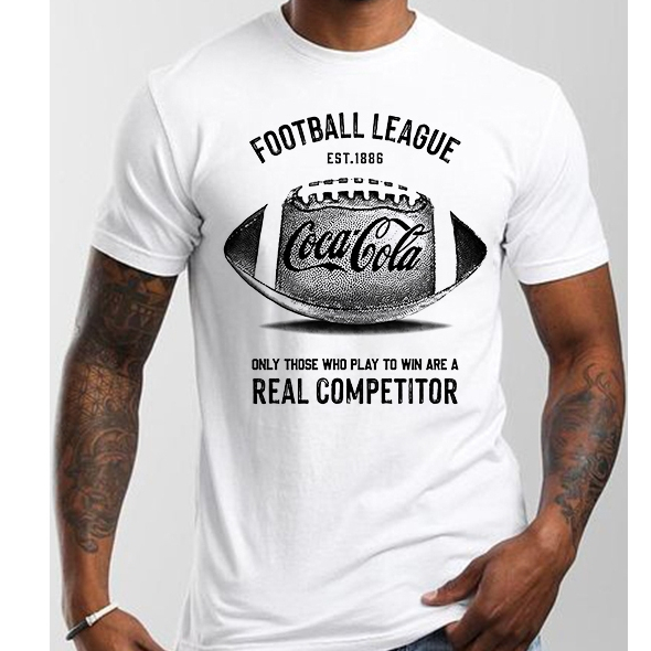 Camiseta Coca Cola Football League 100% Algodão | Shopee Brasil