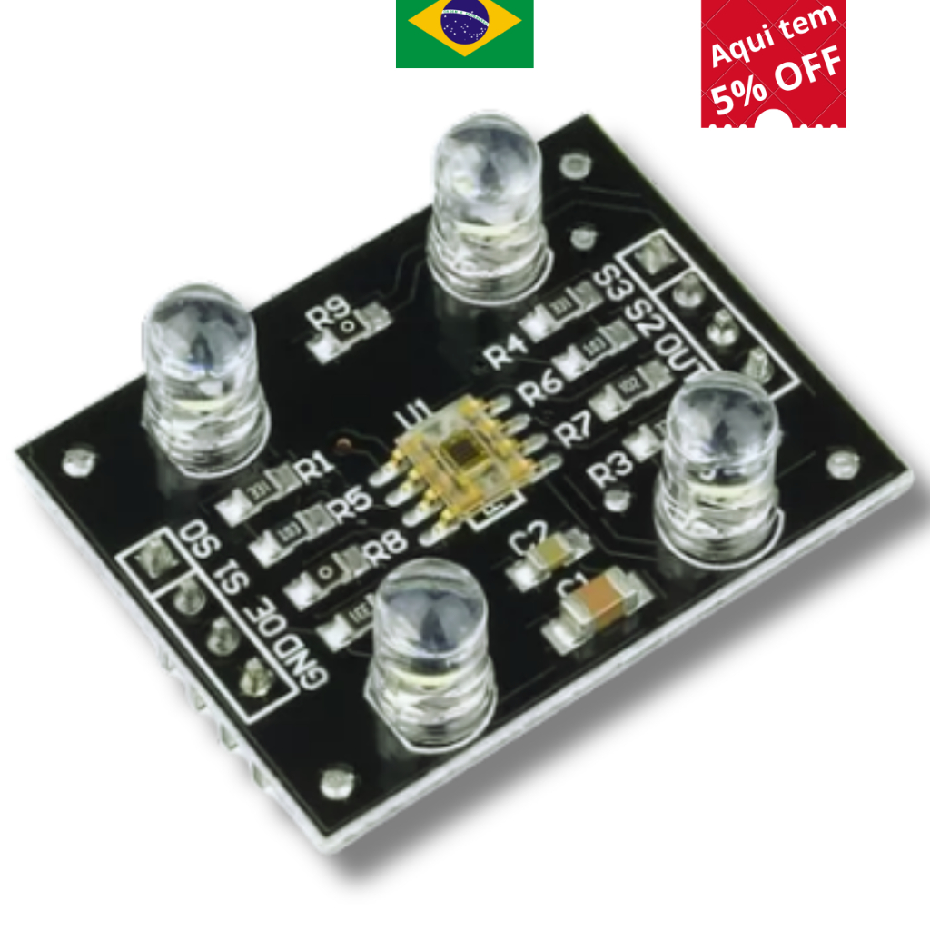 Módulo Sensor de Cor RGB TCS230 Para Arduino | Shopee Brasil