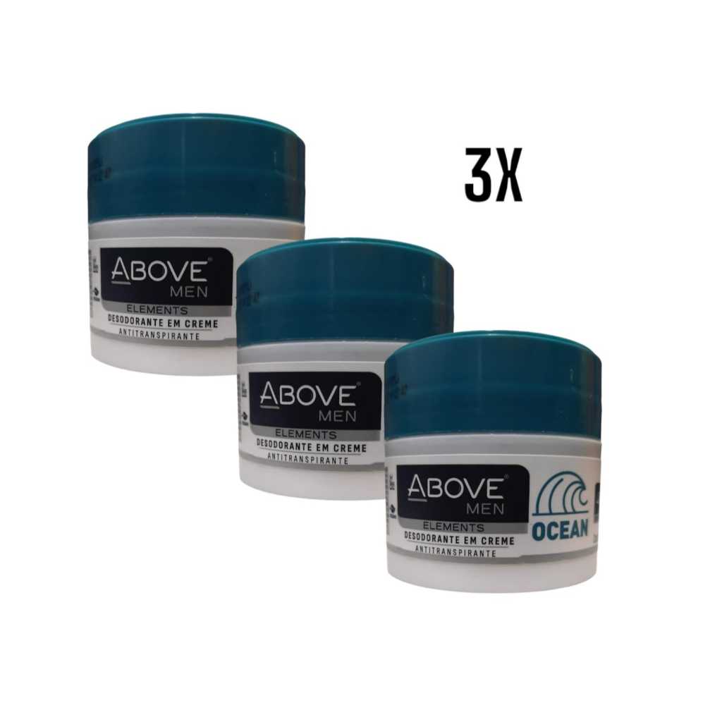 Kit 3 Above Desodorante Antitranspirante em Creme 48h invisible 50g ...