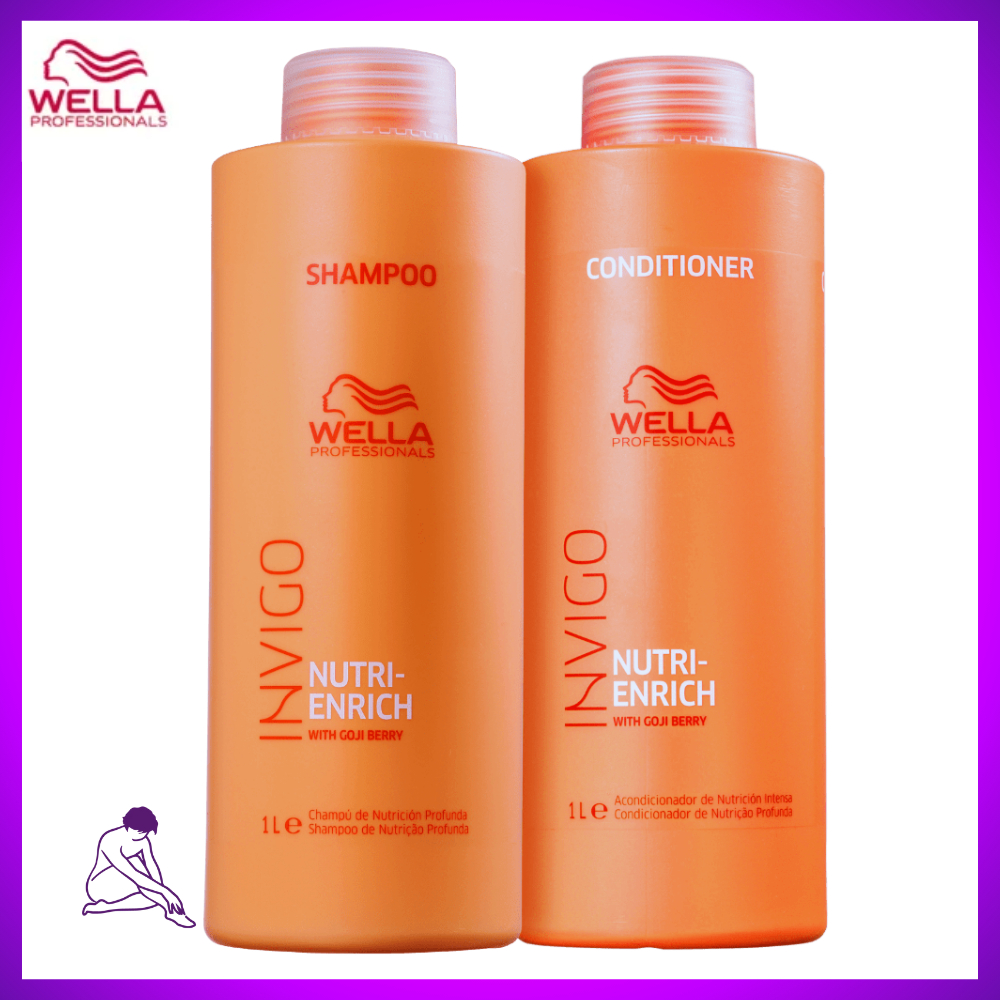 Kit Wella Invigo Nutri Enrich Shampoo e Condicionador 1L(DUO) | Shopee ...