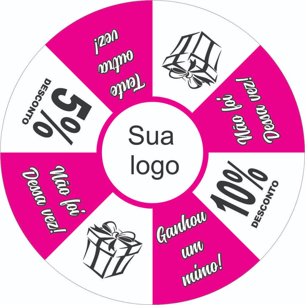 Roleta de brindes personalizável e promoções: ideal para lojas, festas ...