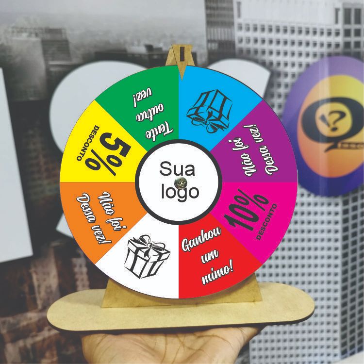 Roleta de brindes personalizável e promoções: ideal para lojas, festas ...