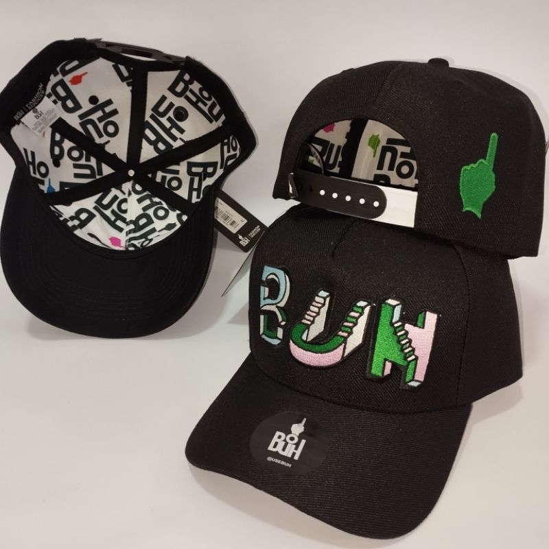 Boné BuH Masculino Aba Curva Snapback Forrado Personalizado Jogador ...