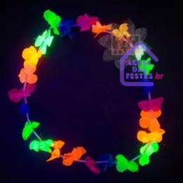 Colar Havaiano Neon Festa Tecido Luau Balada Boate 12un | Shopee Brasil