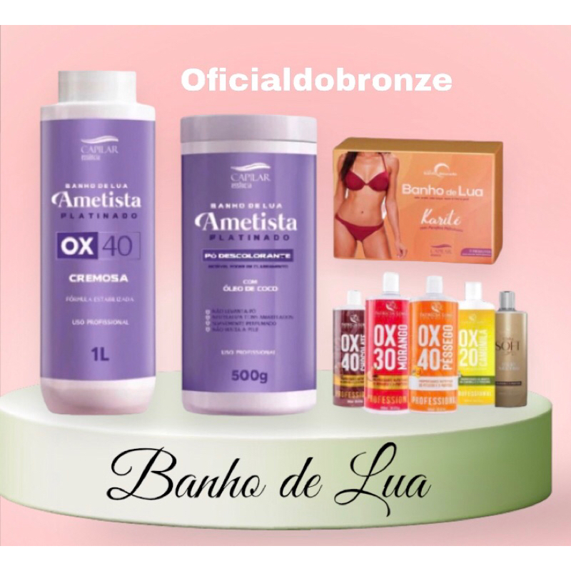OX 1 L + Pó 500g Banho de lua Ametista Platinado & Patrícia Lobo ...