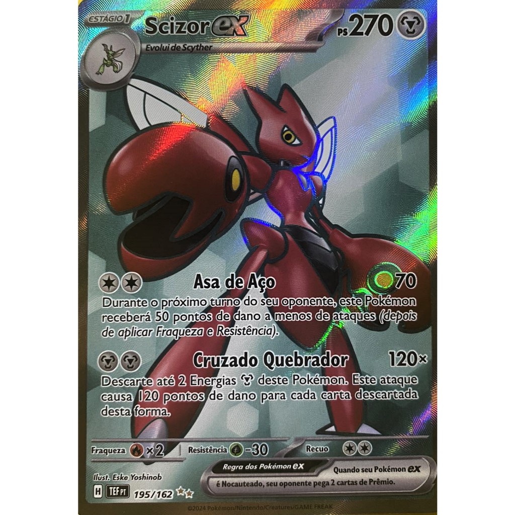 Carta Scizor Ex Full Art Coleção Forças Temporais Pokemon TCG | Shopee ...