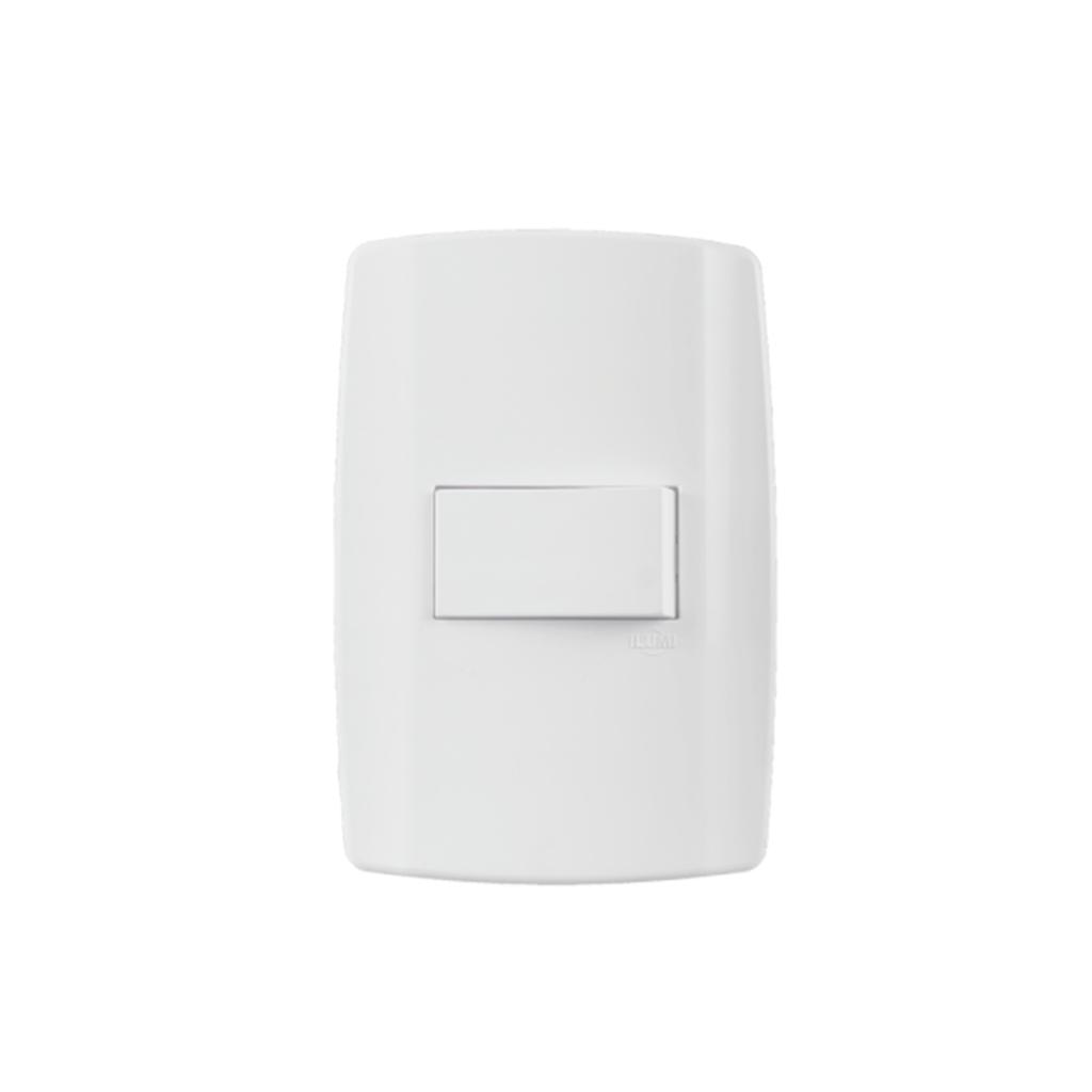 Interruptor 1 tecla simples Ilumi slim branco 4x2 | Shopee Brasil