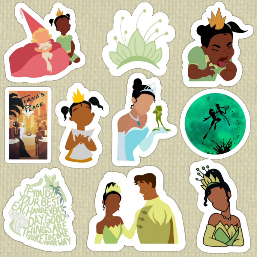 kit stickers adesivos a princesa e o sapo tiana princess and the frog ...