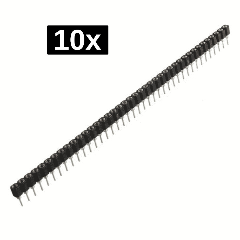 Kit 10x Barra de Pinos 40p Torneada Fêmea / Macho 180º Conexão de ...