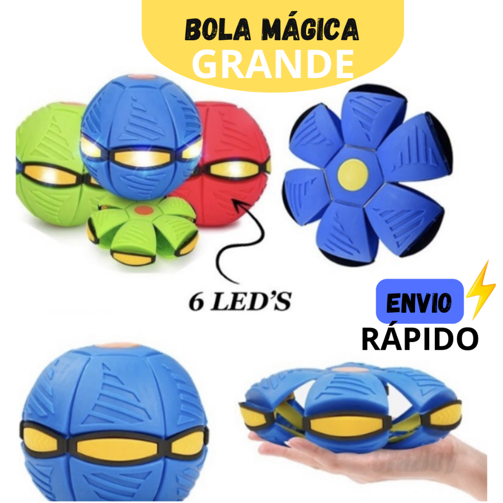 BOLA MÁGICA VOADORA MALUCA TAMANHO GRANDE ORIGINAL COM LED TRANSFORMA ...