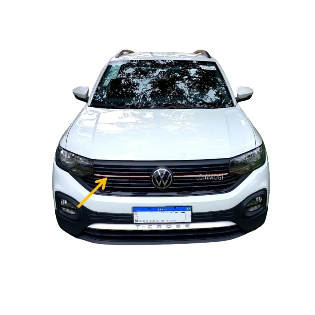 Aplique Friso Filete Detalhe Grade Cromado T-cross | Shopee Brasil