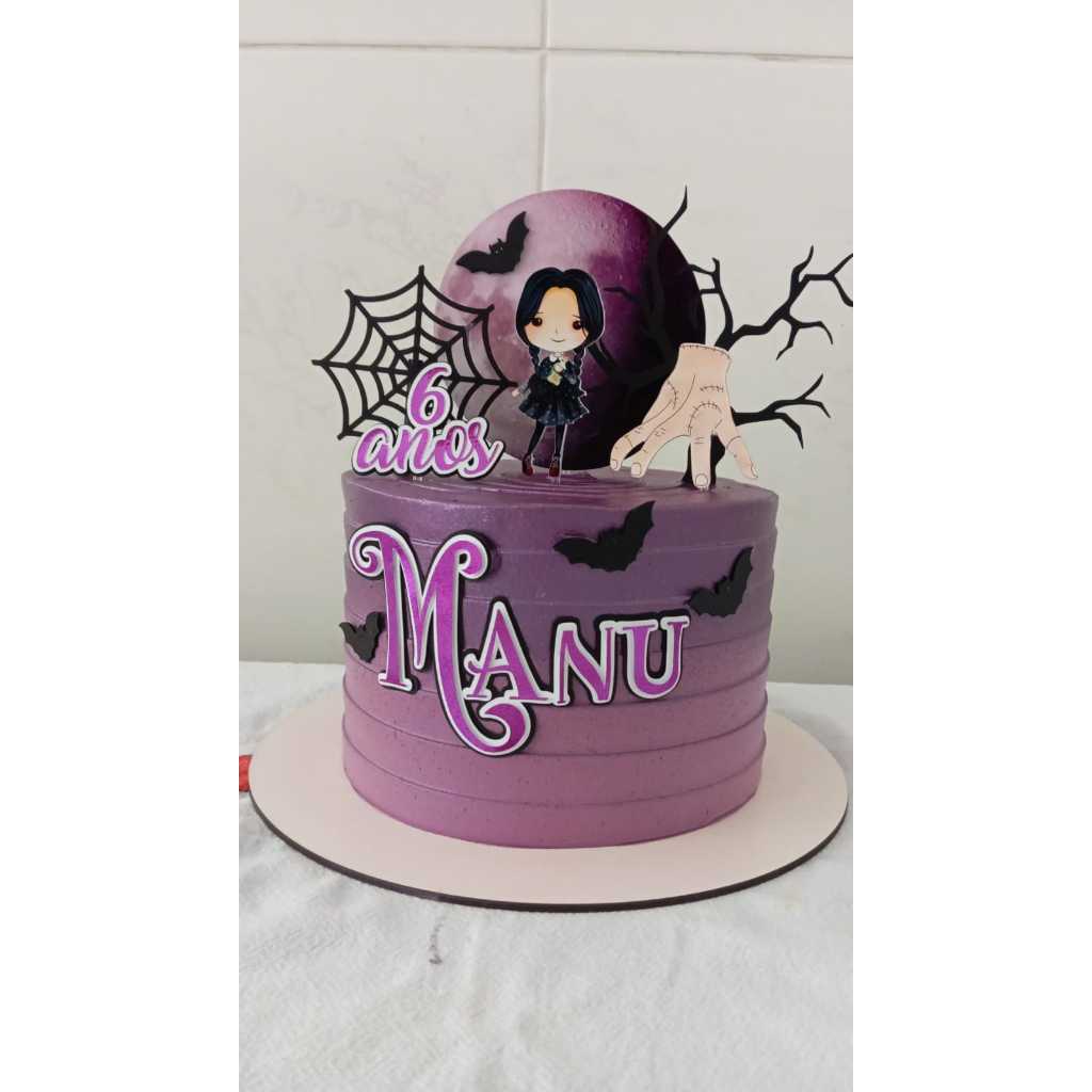 Topo de Bolo Topper Wandinha Topper festa infantil | Shopee Brasil