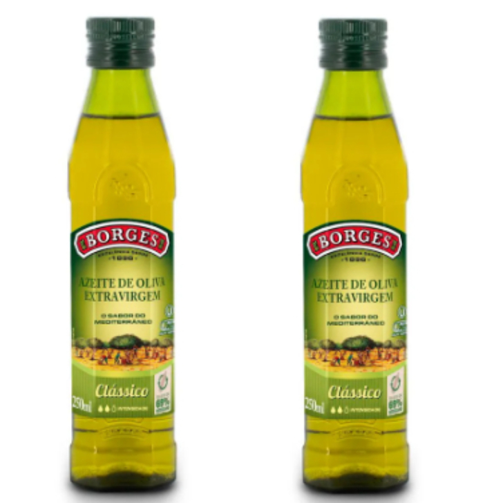 Azeite de Oliva Extravirgem Borges Vidro 2 unidades 250ml | Shopee Brasil