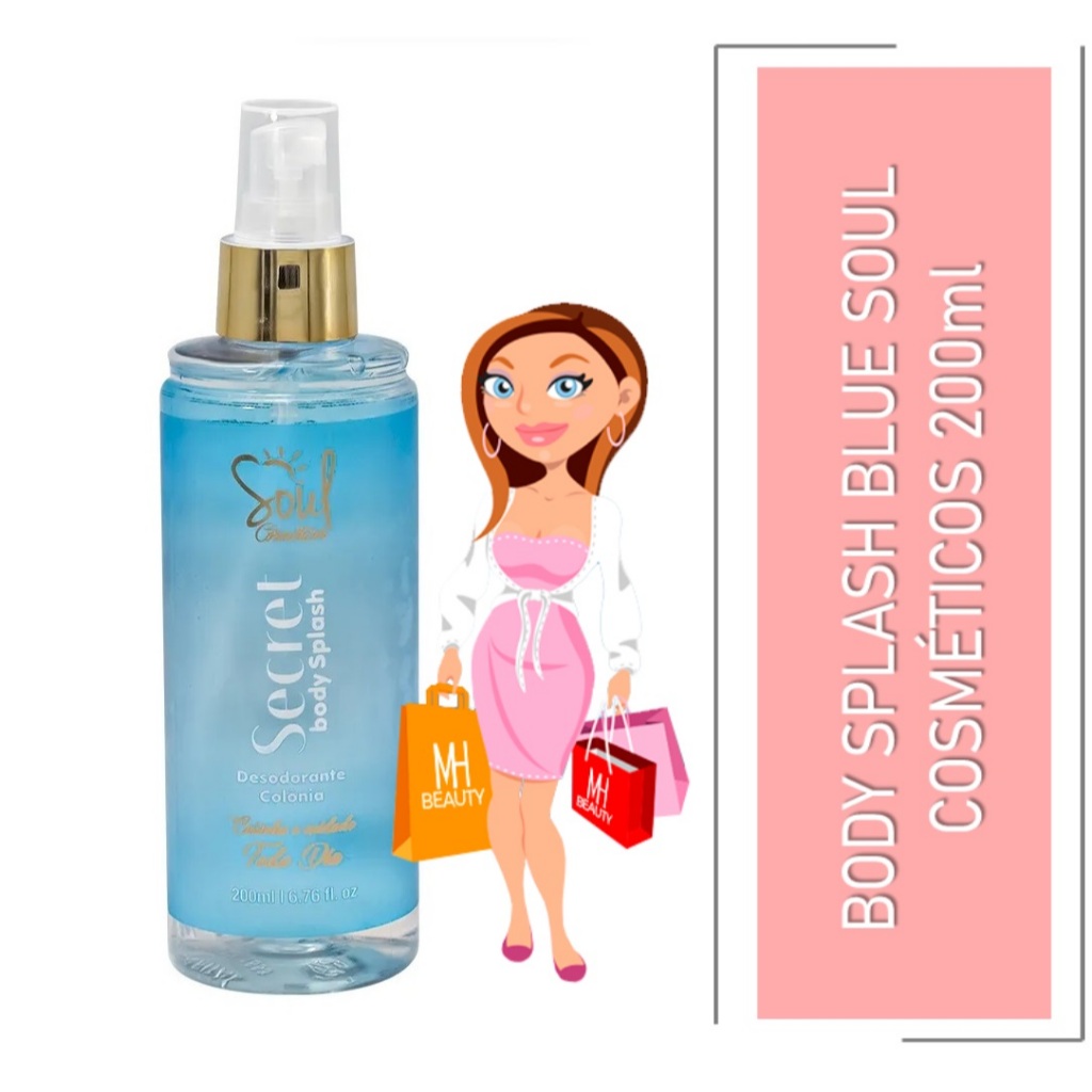 Body Splash Secret (Blue) Desodorante Colonia Soul Cosmeticos 200ml | Shopee Brasil