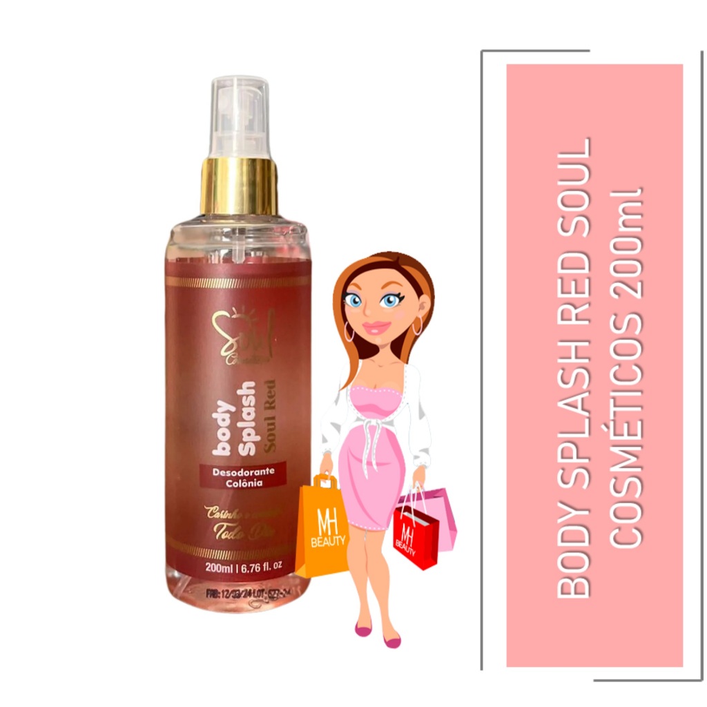 Body Splash Red Desodorante Colonia Soul Cosmeticos 200ml | Shopee Brasil