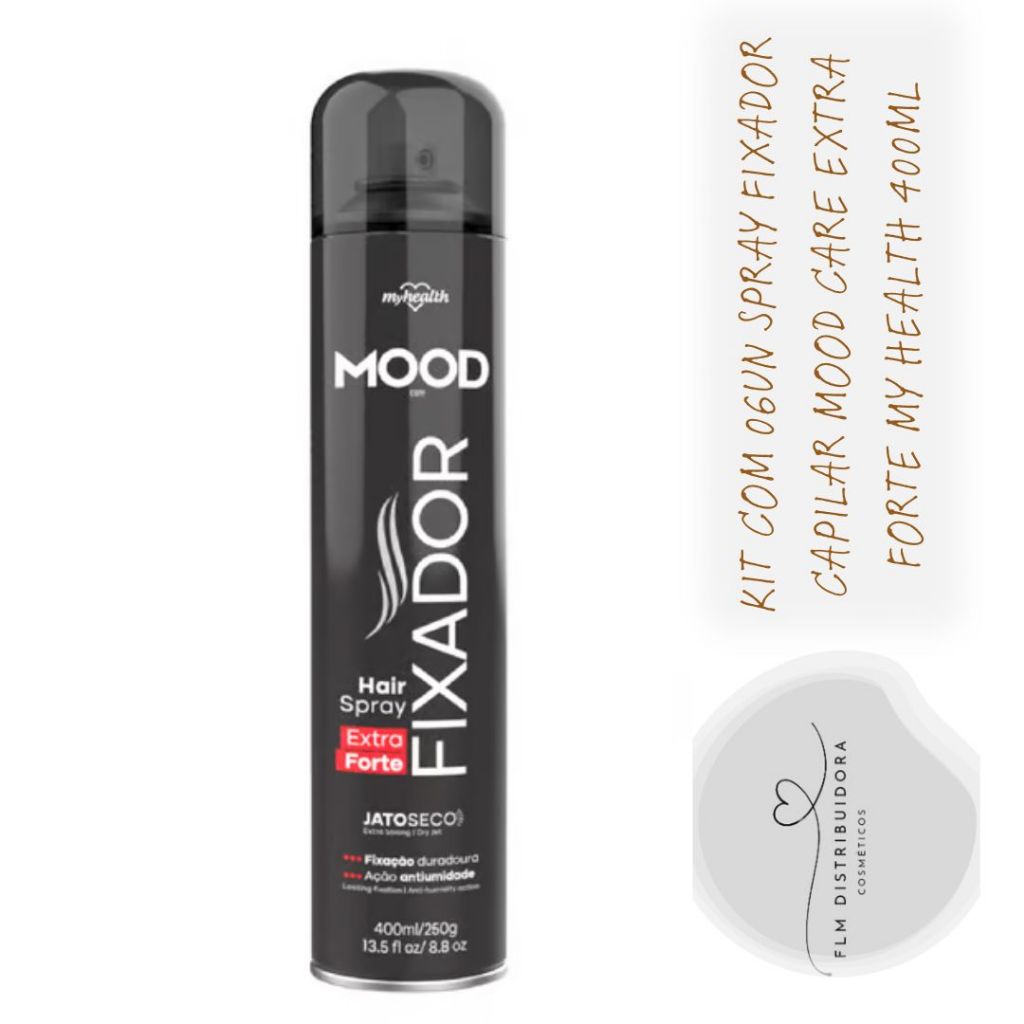 Kit com 06un Spray Fixador Capilar Mood Care Extra Forte My Health ...