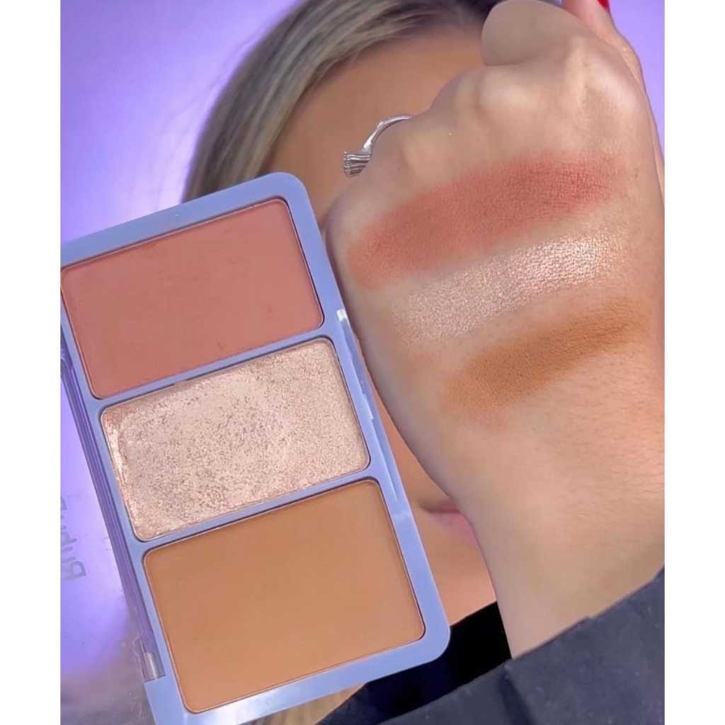 Paleta Trio Contorno Iluminador Blush Feels Mood - Ruby Rose | Shopee Brasil