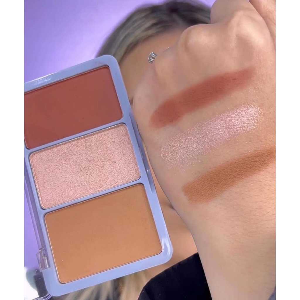 Paleta Trio Contorno Iluminador Blush Feels Mood - Ruby Rose | Shopee Brasil