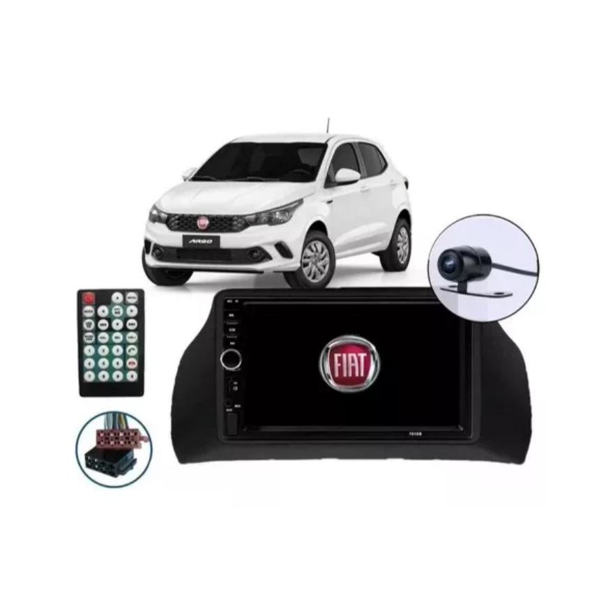 Central Multimidia Mp5 Argo/ Cronos Bt Usb Moldura + Camera | Shopee Brasil