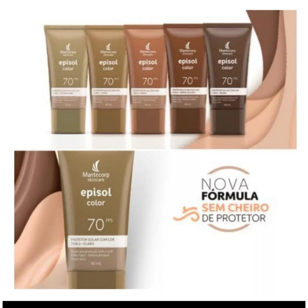 PROTETOR SOLAR FACIAL EPISOL COLOR FPS70 TOM 5 NEGRO 40ML | Shopee Brasil