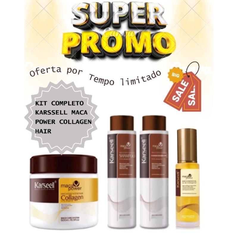 karssell Maca Power Collagen Hair Original kit completo | Shopee Brasil