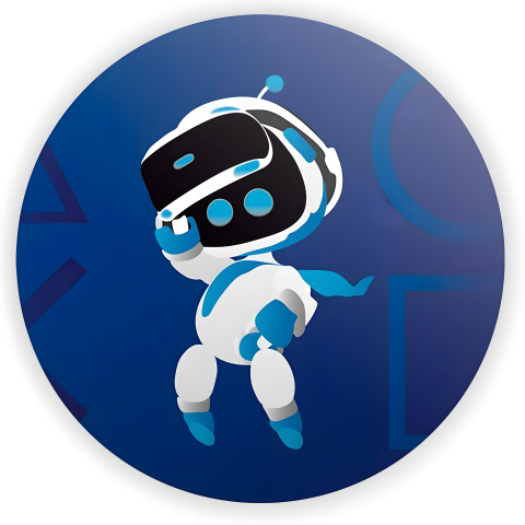 Painel Festa Infantil Redondo Astro Bot Azul Robô + Arco, Suporte incluso. Fazemos personalizado ...