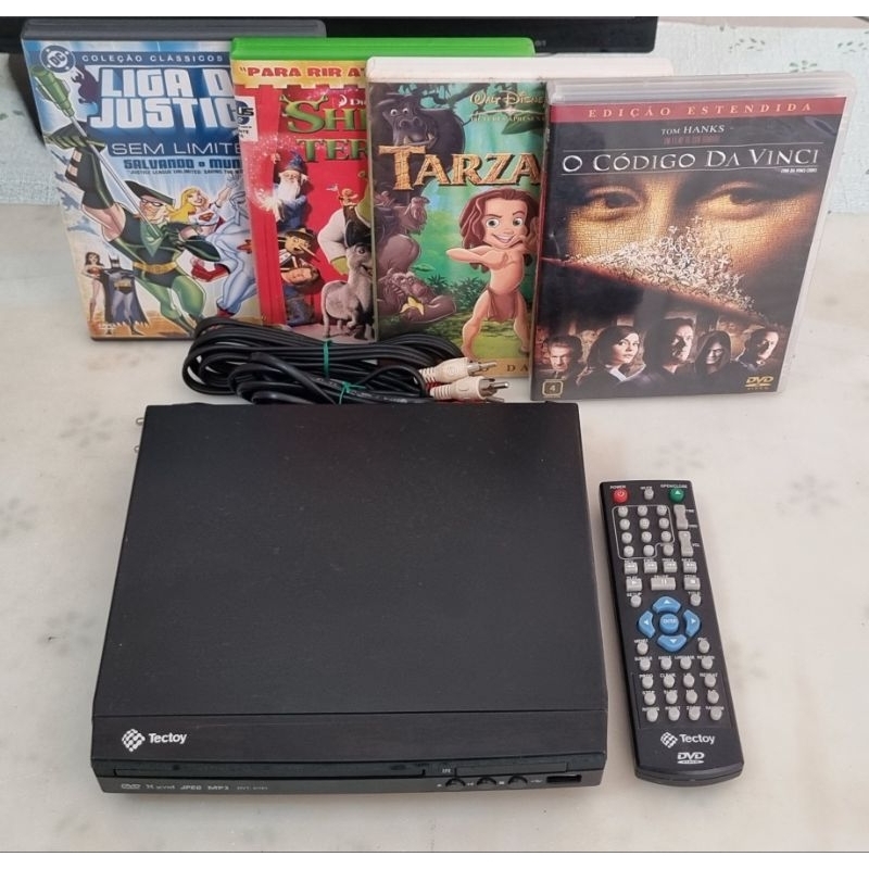 Dvd Player Tectoy Dvt-C101 + 4 Dvds | Shopee Brasil