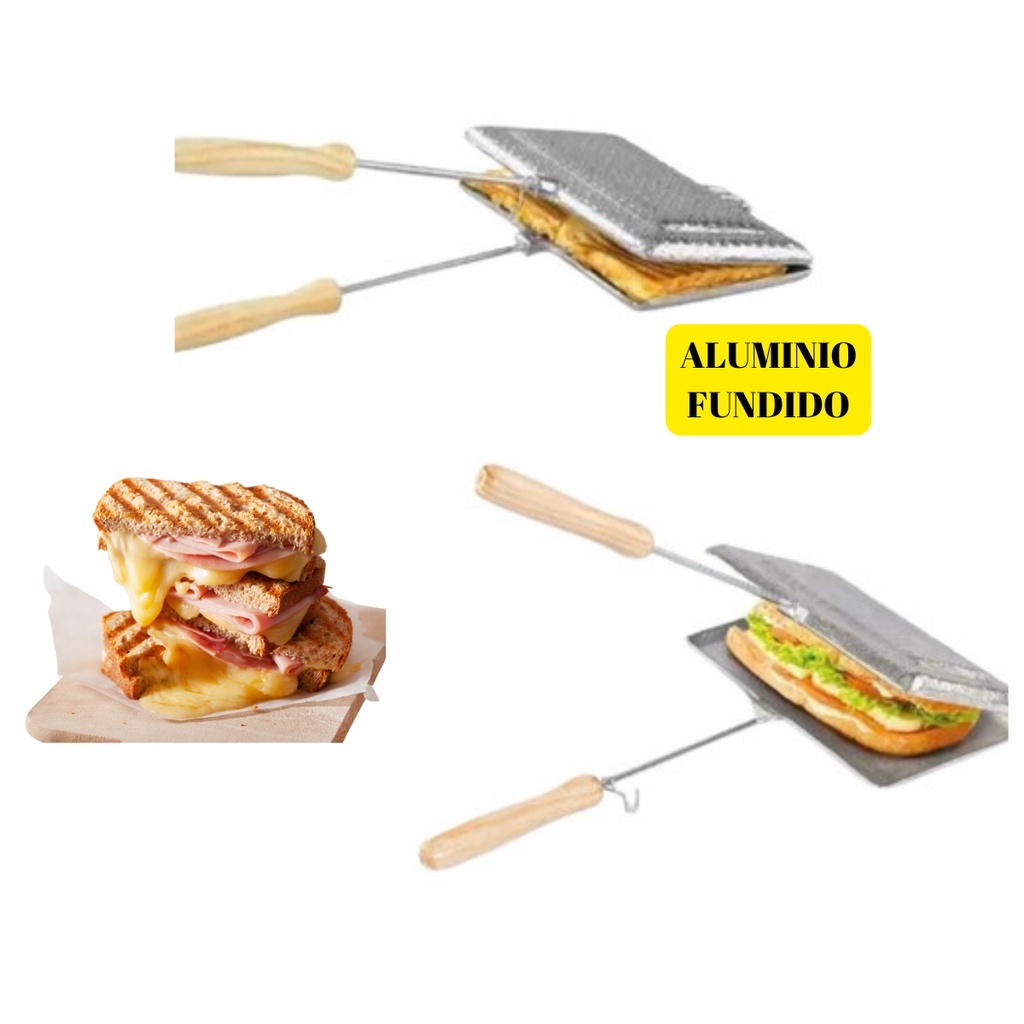 Forma Sanduicheira Baurutex Dupla Alumínio Fundido Fogão Bauru Pão ...
