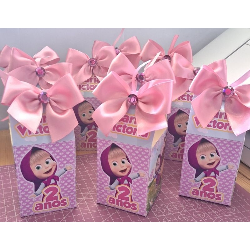 Caixa Milk tema Marsha eo urso. | Shopee Brasil