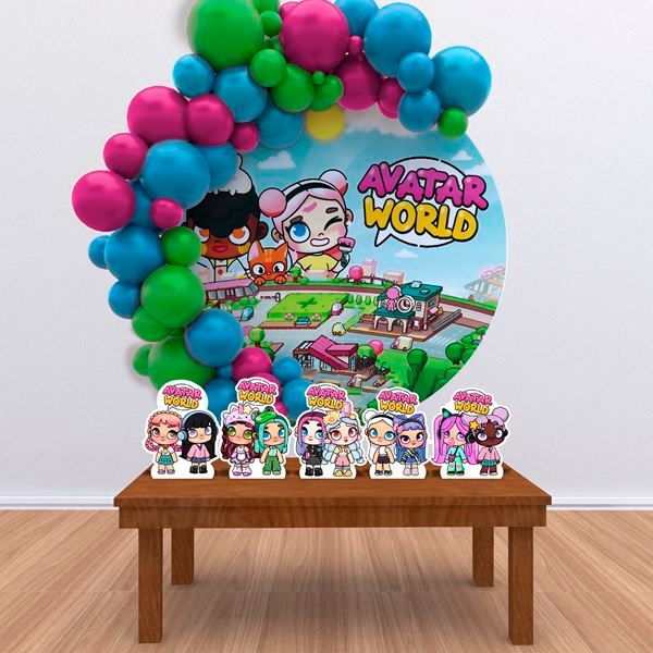 Kit Festa Painel Redondo Decoração Avatar World 1,50 Diâmetro | Shopee ...