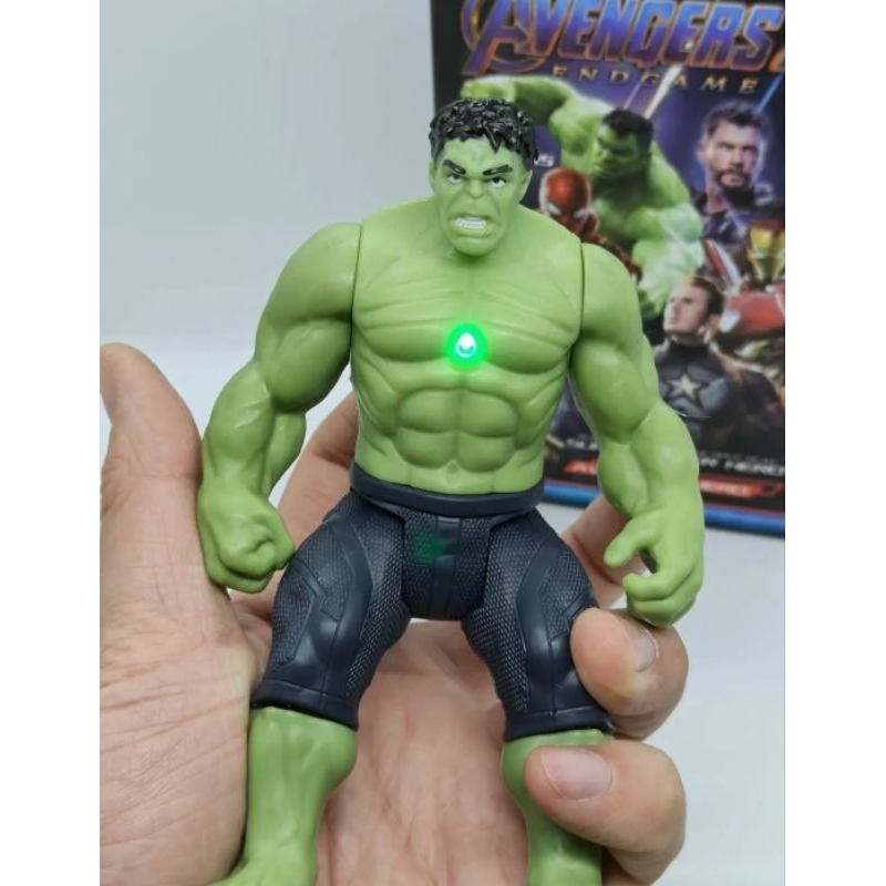Boneco hulk miniatura articulada com luz brinquedo infantil | Shopee Brasil