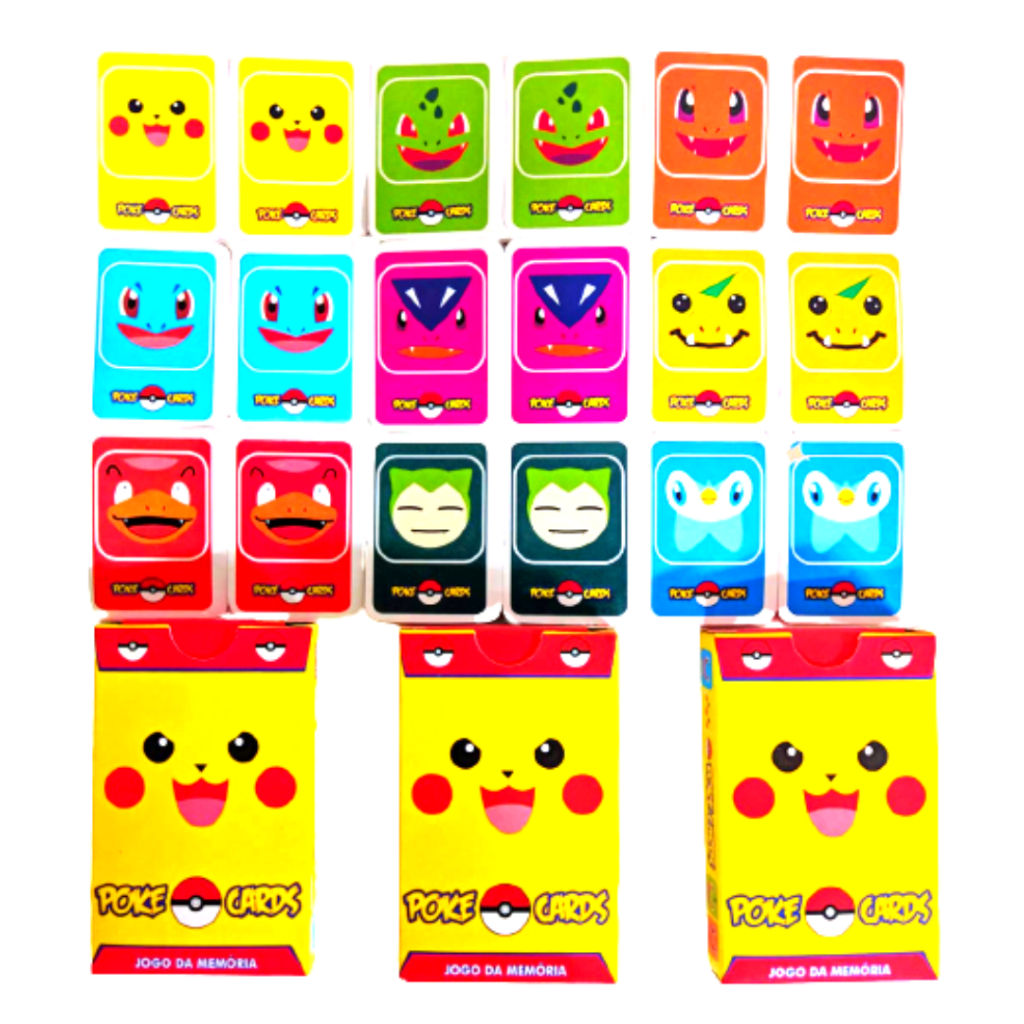 40 JOGO DA MEMORIA POKE CARDS-POKEMON-JOGO INFANTIL/ FESTAS | Shopee Brasil