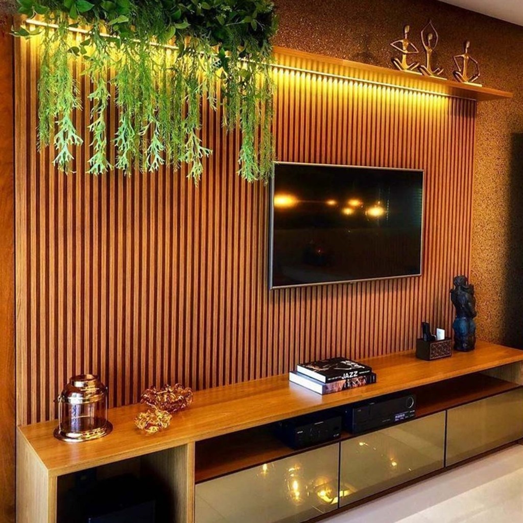 Placa Ripado 2m²| Revestimento 3d | 22 Placas Auto Colante | Decoração ...