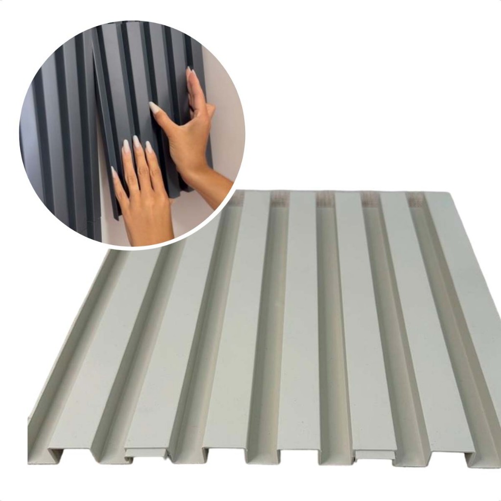 Placa Ripado 2m²| Revestimento 3d | 22 Placas Auto Colante | Decoração ...