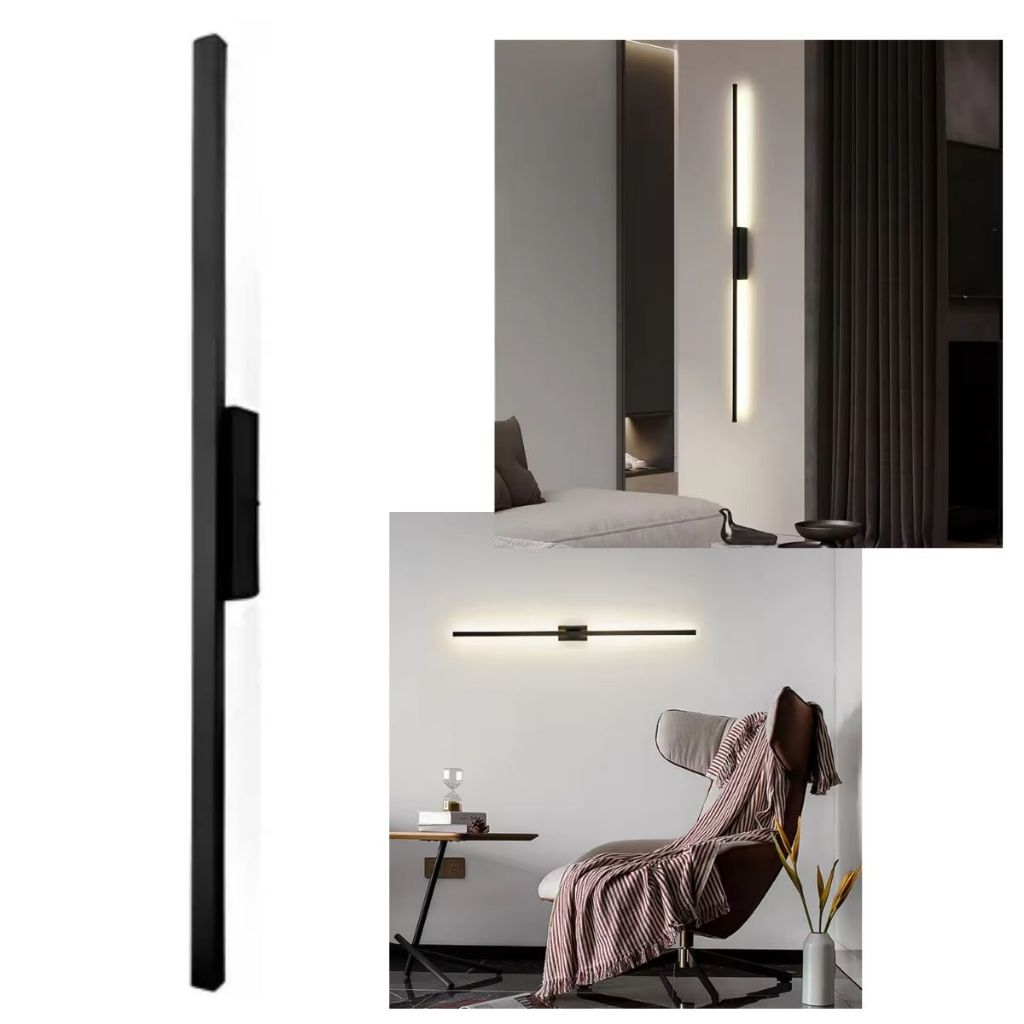 Iluminiação LED Arandela Parede Luz Indireta Slim Comprida Linear 65cm ...