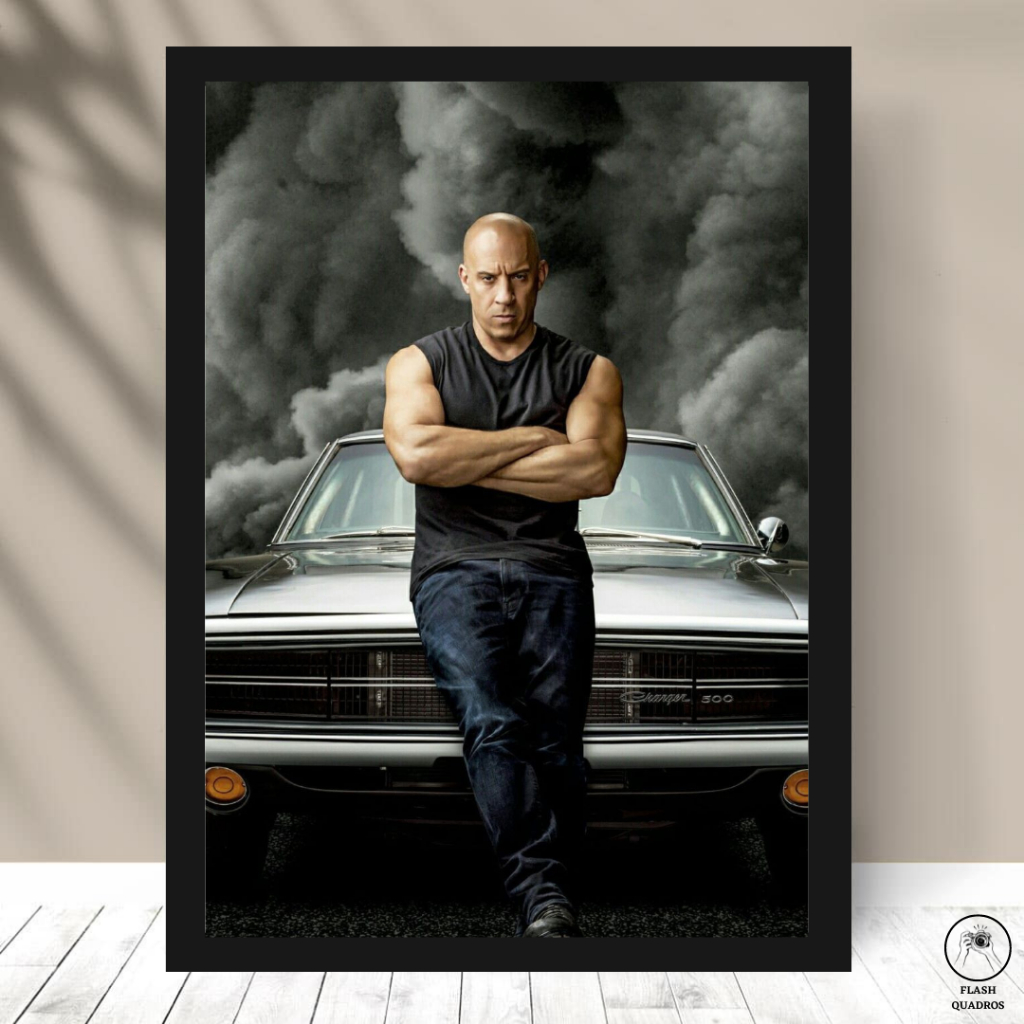 QUADRO PLACA VELOZES E FURIOSOS TORETTO BRIAN SKYLINE R34 C/ MOLDURA E ...