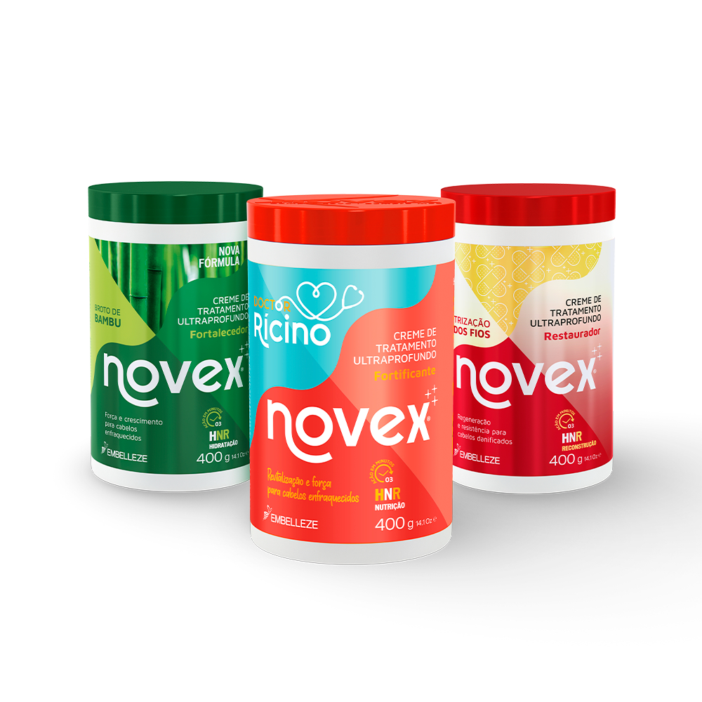 KIT NOVEX CRONOGRAMA CAPILAR PARA CABELOS TINGIDOS - 400G | Shopee Brasil