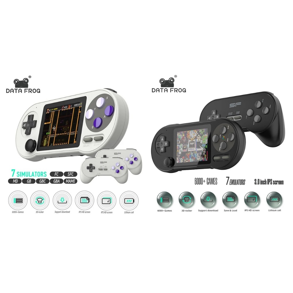 SF2000 Console de Videogame Portátil + Cartão SD c/ 6000 Jogos + 1 ...