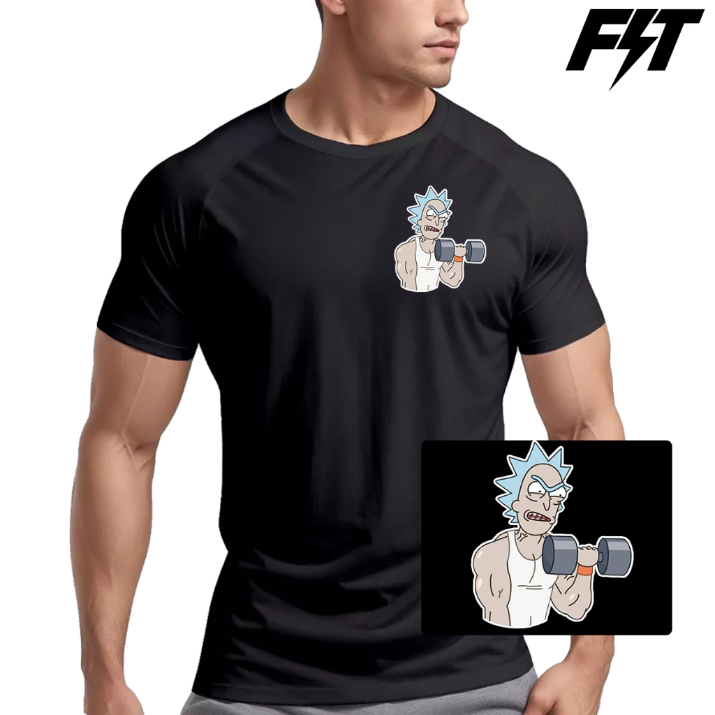 Camiseta Dry Fit Masculina Rick Rick & Morty Treino Academia Musculação ...