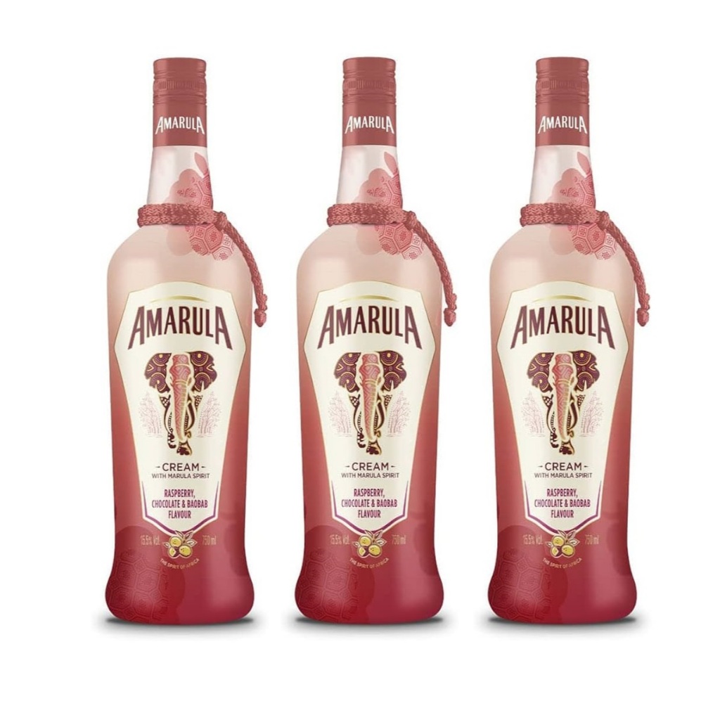 Kit Licor Amarula Raspberry 750ml 3 unidades | Shopee Brasil