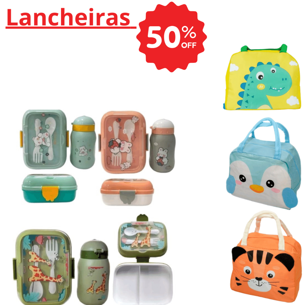 Lancheira Infantil Bebê Térmica Kit Alimentação Menina Menino | Shopee ...