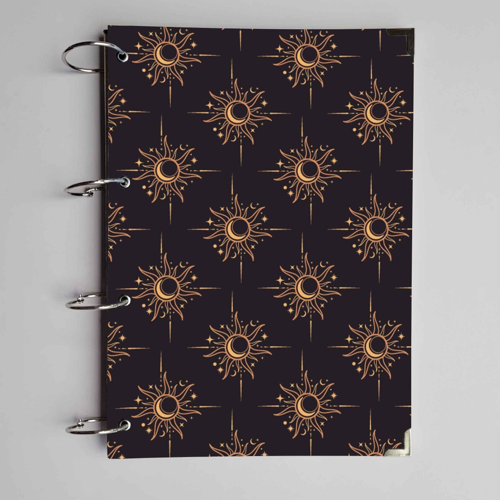 Caderno Argolado Sol Dark (Capa e Argolas Articuladas) Tamanho ...