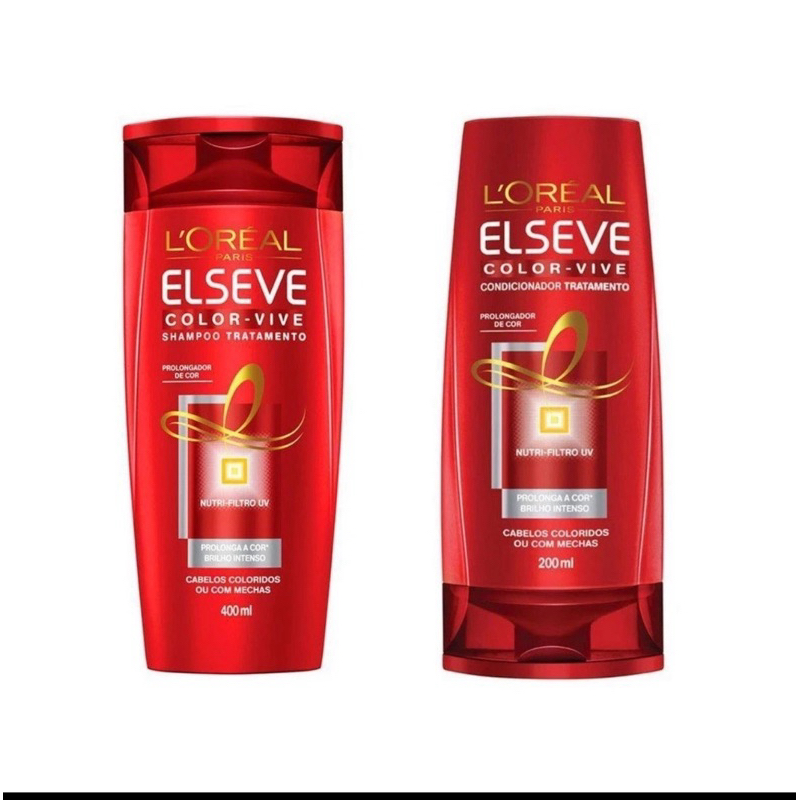 Kit Shampoo + Condicionador Elseve Color-Vive 200Ml Protecão e Brilho ...
