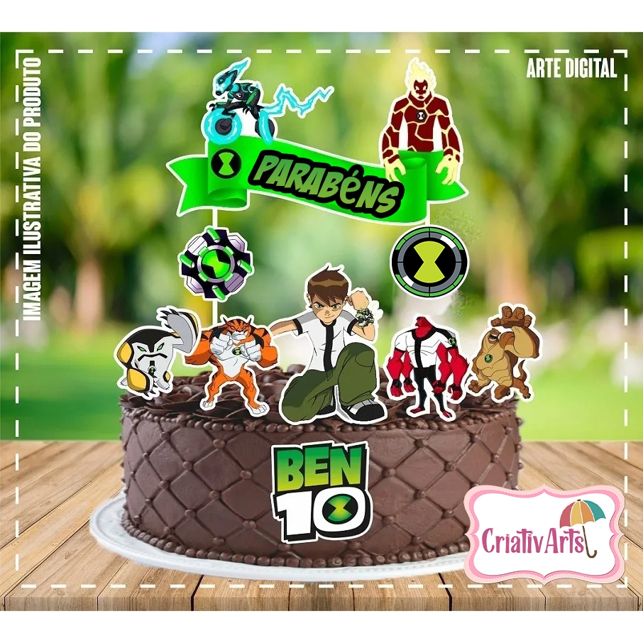 Topo De Bolo Topper De Bolo Ben 10 Shopee Brasil