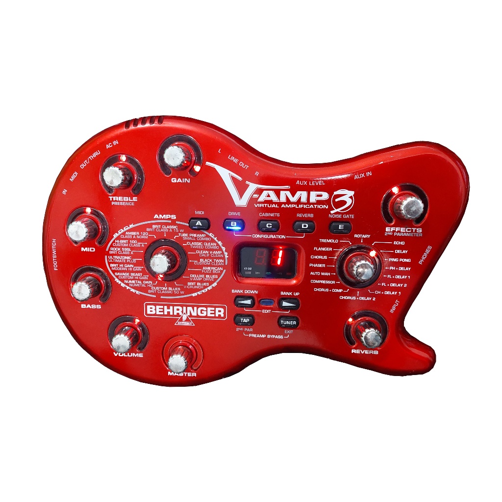 Pedaleira V Amp 3 Behringer Pedal Multi-Efeito Guitarra 110/220V ...