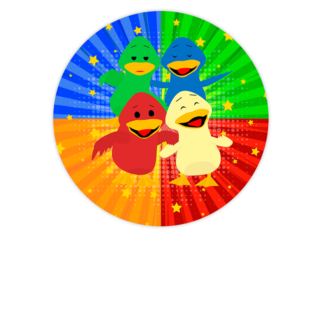 PAINEL REDONDO TECIDO SUBLIMADO PATINHO COLORIDO | Shopee Brasil